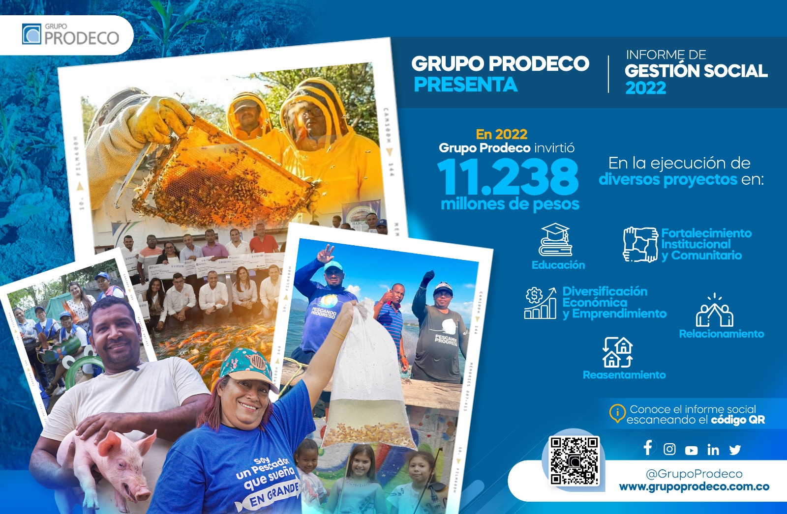 Prodeco invirtió 11,238 millones de pesos en 2022